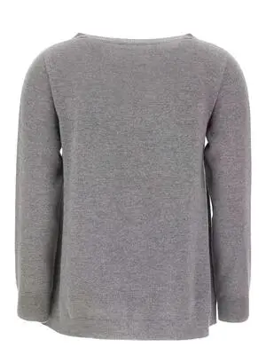 KANGRA Crew Neck Long Sleeve Sweater - Grey