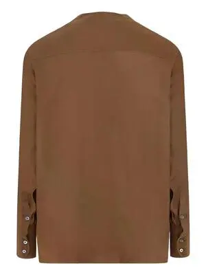 ON ME THE SHIRT Silk Shirt - Brown