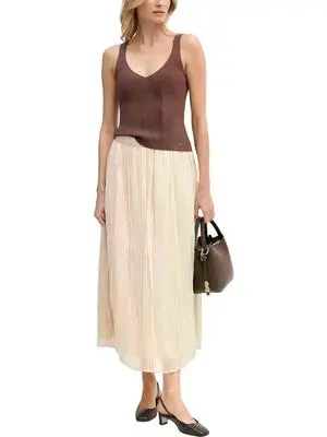 OUI Pleated Midi Skirt - Neutrals