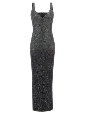 TWENTY FOURHAITCH Nori Rhinestone-embellished Maxi Dress - Black