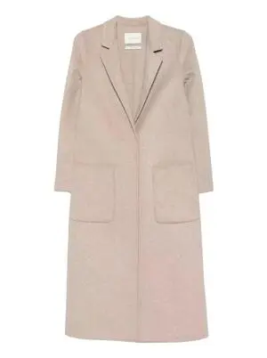 VICOLO Single-breasted Notch-lapel Coat - Neutrals