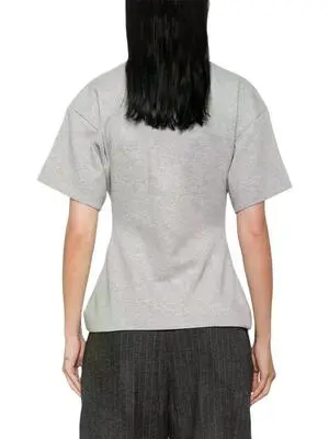 LA PISCINE Fitted Short-sleeve T-shirt - Grey