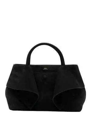 TOTEME Mercer Nubuck Leather Tote Bag - Black