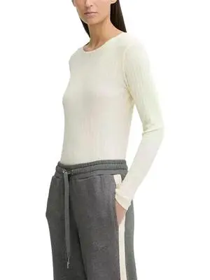 Marc O'polo Ribbed Long Sleeve Top - Neutrals