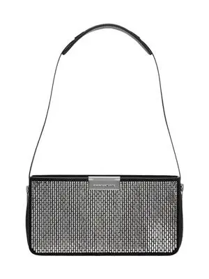 Alexander Wang Alexander Wang Siren Pochette Crystal Mesh Bag Silver