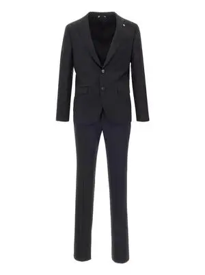MANUEL RITZ Single-breasted Slim-fit Suit - Black