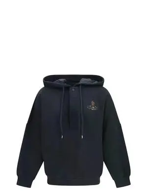 VIVIENNE WESTWOOD Batwing Embroidered-logo Hoodie - Black