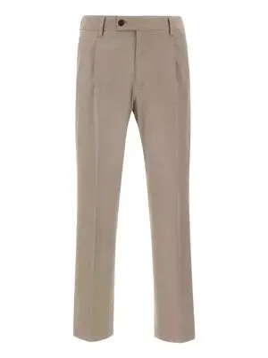 DEVORE INCIPIT Devoré Pleated Straight-leg Trousers - Neutrals