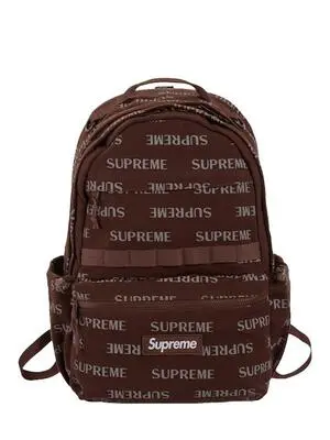 Supreme Supreme All-Over Logo Backpack Brown