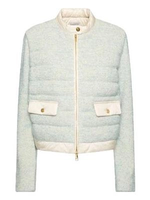 Moncler Zip-up Jacket With Flap Pockets - Light Blue