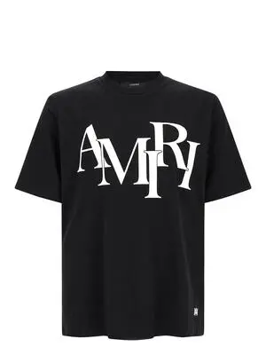 Amiri Staggered Logo' T-shirt - Black