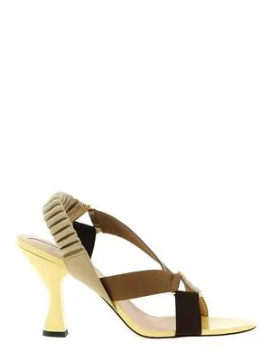 FENDI Fendi Colibrì Slingback Sandals With Jacquard Detail