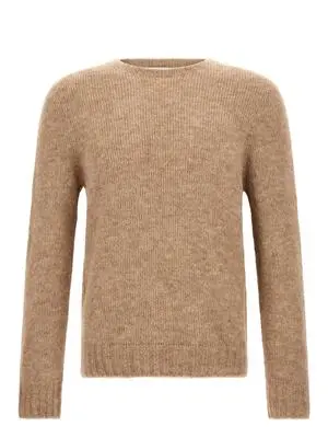OLIVER LATTUGHI Alpaca Crew Neck Sweater - Beige