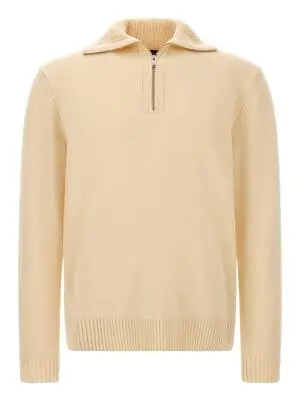 ZANONE Half Zip Cashmere Sweater - White
