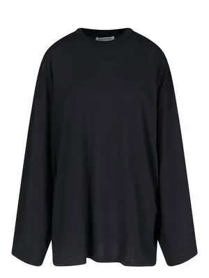 THE FRANKIE SHOP The Frankie Shop Oversized Long Sleeve T-Shirt Black