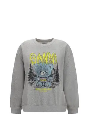 GANNI Teddy Bear Forest Graphic Sweatshirt - Grey