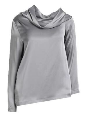 SEMICOUTURE Acetate Viscose Elastane Long Sleeve Top - Grey