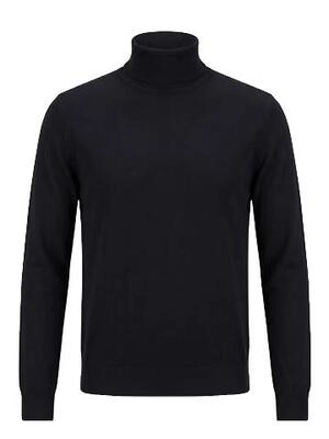 Alpha Studio Fine Essentials Turtleneck Wool Sweater - Blue
