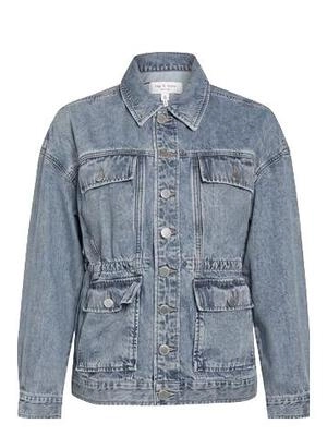 Rag & Bone Cotton Denim Jacket - Blue