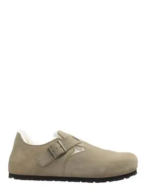 BIRKENSTOCK London Shearling Slippers - Gray