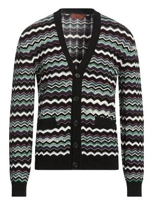 Missoni Missoni Intarsia-Knit Wool And Cotton Cardigan Black
