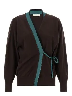 Dries Van Noten Cashmere Wrap Cardigan - Brown