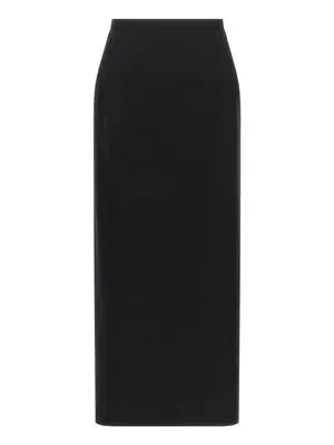 Magda Butrym Straight-cut Wool Maxi Skirt - Black