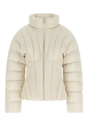 Elisabetta Franchi Long-sleeved Padded Jacket - White