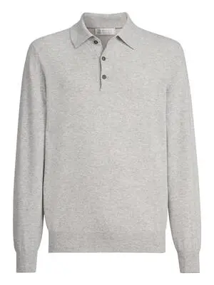 Brunello Cucinelli Cashmere Polo Sweater - Grey