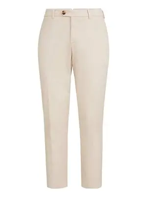 Brunello Cucinelli Pima Cotton Gabardine Trousers - Brown