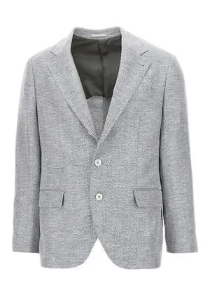 BRUNELLO CUCINELLI BRUNELLO CUCINELLI Single-Breasted Chevron Fabric Jacket