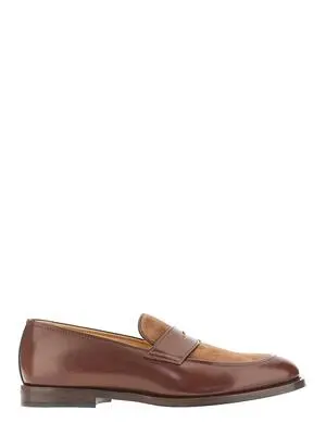 BRUNELLO CUCINELLI BRUNELLO CUCINELLI Smooth And Suede Leather Penny Loafers