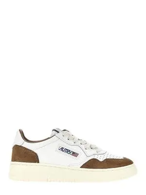 AUTRY Medalist Low Leather And Suede Sneakers - White