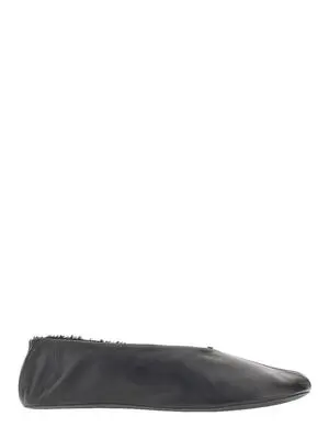 THE ROW THE ROW Stella Nappa Leather Slip-On Shoes Black