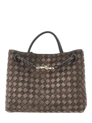 Bottega Veneta BOTTEGA VENETA Suede Leather Medium 'Andiamo' Bag Brown