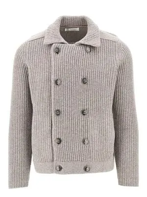 Brunello Cucinelli Cashmere Double-breasted Cardigan - Grey