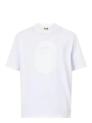 A BATHING APE Tonal Ape Head Relaxed Cotton-jersey T-shirt - White