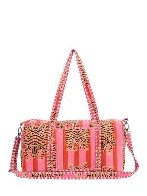 CYC The Tibetan Tiger Velvet Weekender Bag - Pink