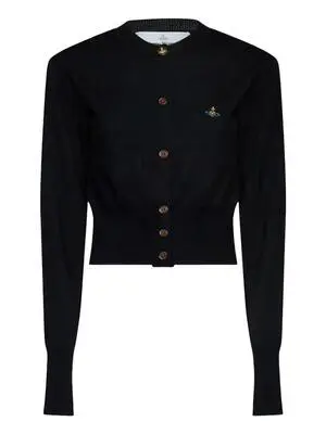VIVIENNE WESTWOOD Vivienne Westwood Orb-Embroidered Cropped Cardigan