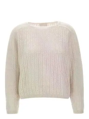 Hemisphere Cable-knit Oversized Sweater - Neutrals