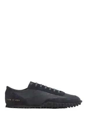 COMMON PROJECTS Common Projects Leather-Panelled Studded-Sole Sneakers Blue