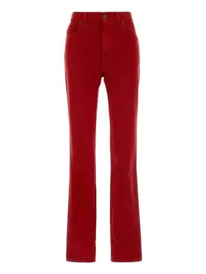 CHLOÉ Chloé Logo-Patch Slim-Leg Jeans In Berry Red
