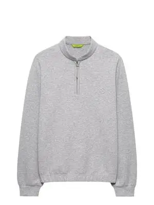 Shanghai Tang Shanghai Tang Half-Zip Sweatshirt Grey