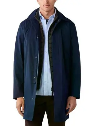 HACKETT LONDON Sloane Mac Raincoat - Blue