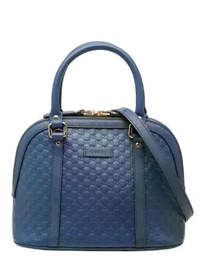 Gucci Mini Microssima Dome Satchel - Blue