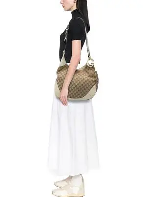 Gucci Gucci GG Canvas Charlotte Shoulder Bag Neutrals