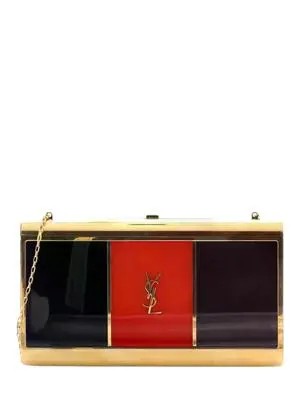 Saint Laurent Cassandre Chain Minaudiere Metal Clutch Bag - Multicolour