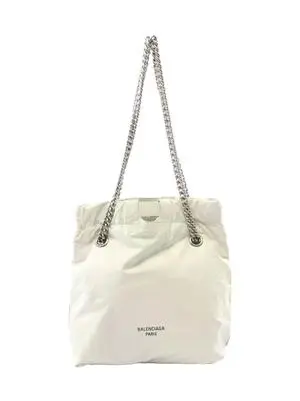 Balenciaga Small Leather Crush Tote Bag - Blue