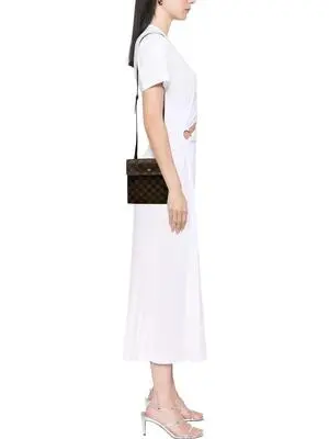 LOUIS VUITTON 1998 Damier Ebene Pimlico Crossbody Bag - Brown
