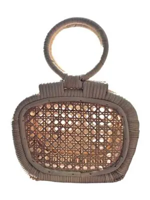 OHSUN Meera Mini Rattan Bucket Bag - Yellow